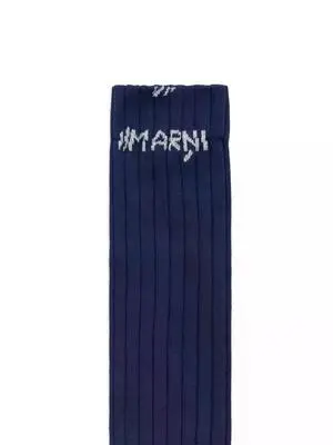 Marni Logo Woven Ribbed Socks