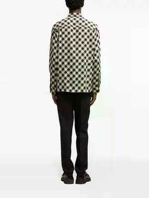 AMI Paris Checked Double Topstitching Shirt