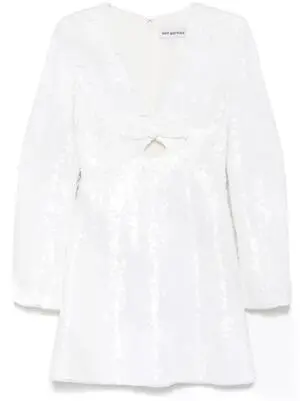 SELF-PORTRAIT Sequin Mini Dress - White