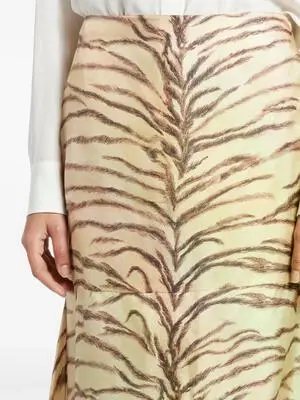 Stella McCartney Tiger-print Asymmetric Midi Skirt