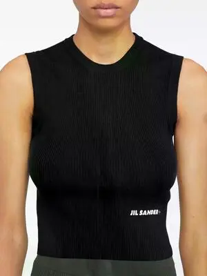 JIL SANDER Logo-print Cotton Vest Top