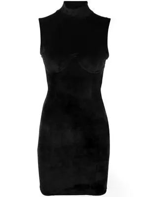 Gcds Logo-plaque High-neck Minidress