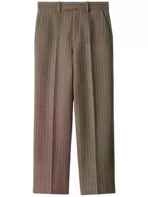 Burberry Pinstripe Tailored Trousers - Brown