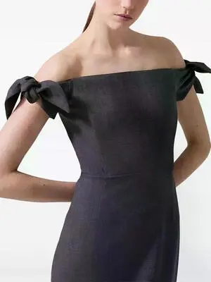 Carolina Herrera Off-shoulder Midi Dress