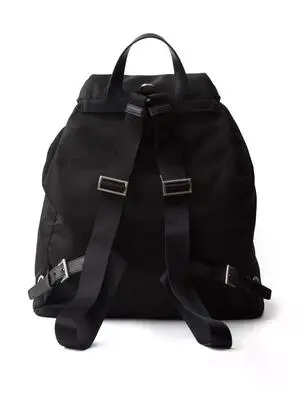 Prada Re-nylon Backpack With Triangle Logo - Black