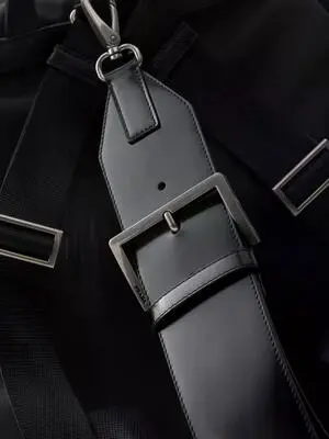 Prada Re-nylon Backpack With Triangle Logo - Black