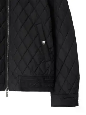 Burberry Quilted Nylon Jacket With Corduroy Collar