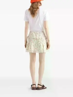 Prada Floral-print Mini Skirt