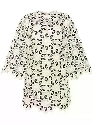 Zimmermann Ottie Bobbin-lace Mini Dress - Neutrals