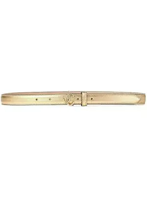 JIMMY CHOO Helina Logo-buckle Belt - Gold