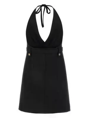 Miu Miu Belted Virgin Wool-blend Minidress