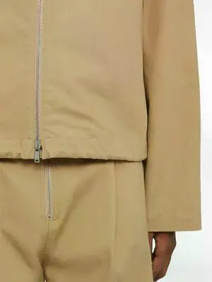JIL SANDER Zip-up Cotton Bomber Jacket