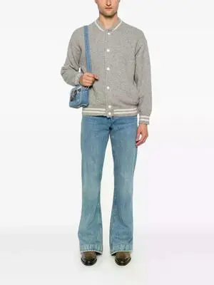 LANEUS Knitted Bomber Jacket