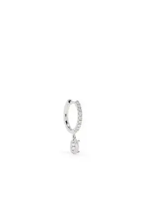 ANITA KO 18kt White Gold Diamond Single Hoop Earring - Silver