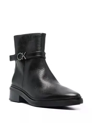 Calvin Klein Leather Ankle Boots