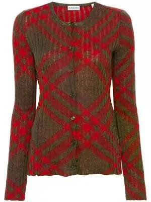 Burberry Checked Cardigan
