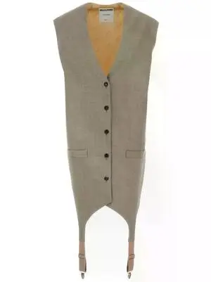 Moschino V-neck Waistcoat - Neutrals