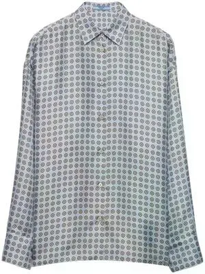 Prada Floral-print Silk Shirt