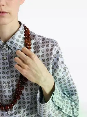 Prada Floral-print Silk Shirt