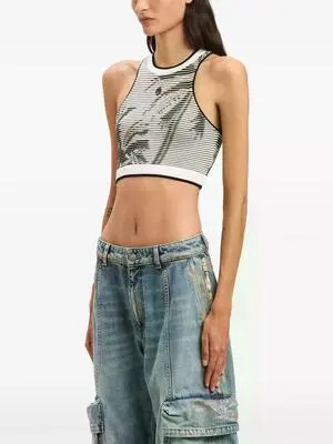 Palm Angels Palms Jacquard Crop Top