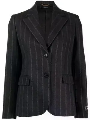 Versace Logo-pinstripe Blazer