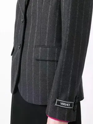 Versace Logo-pinstripe Blazer