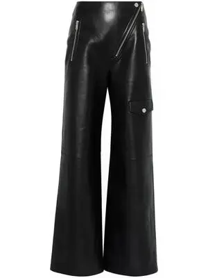 Nanushka Leather Wide-leg Trousers