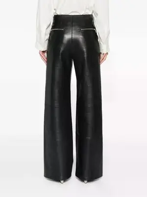 Nanushka Leather Wide-leg Trousers