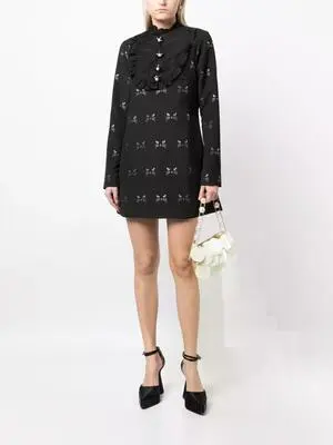 MACGRAW Tempo Patterned Jacquard Mini Dress