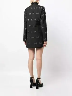 MACGRAW Tempo Patterned Jacquard Mini Dress