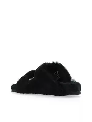 BIRKENSTOCK Arizona 1774 Shearling Slides - Black