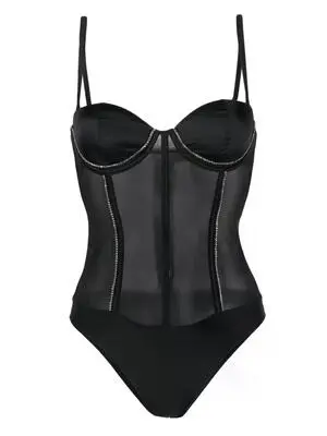 FLEUR DU MAL Brilliant Bodysuit - Black