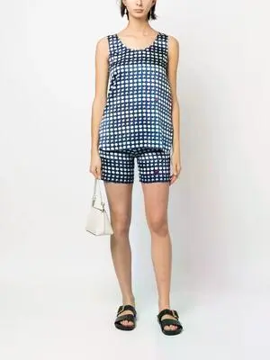 Kiton Polka-dot Silk Top