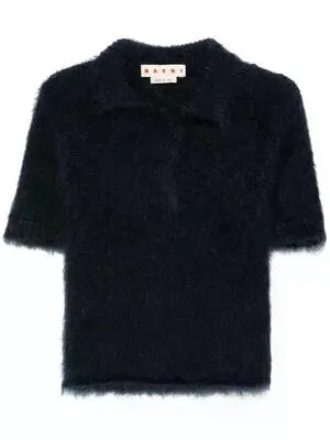 Marni Brushed-effect Polo Top