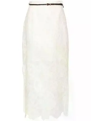 Zimmermann Ottie Embroidered Midi Skirt