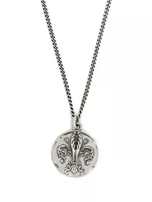 Emanuele Bicocchi Lily Coin Pendant Necklace - Silver