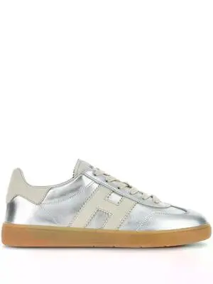 Hogan Silver Tone Sneakers For Women