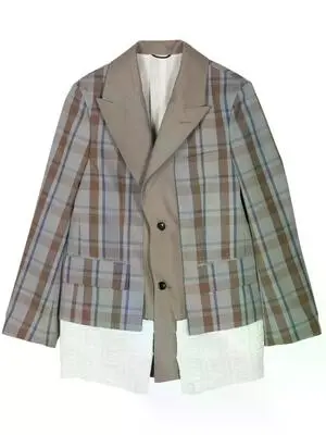 Toga Panelled Checked Blazer