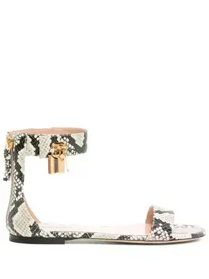 TOM FORD Snakeskin-effect Sandals - Black
