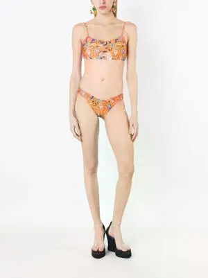 AMIR SLAMA Graphic-print Bikini Set