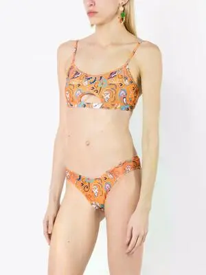AMIR SLAMA Graphic-print Bikini Set