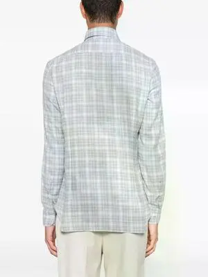 BARBA NAPOLI Checked Shirt - Blue