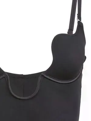 FLEUR DU MAL Le Stretch Micro Seduce U-plunge Bodysuit - Black