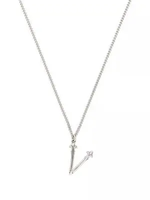 Emanuele Bicocchi Alphabet Pendant Necklace - Silver