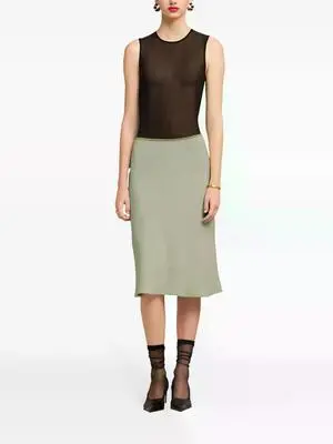 AMI Paris Crepe Midi Skirt