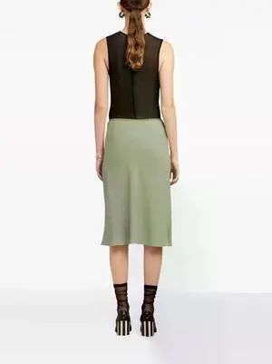 AMI Paris Crepe Midi Skirt