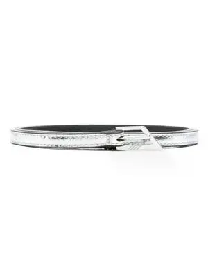 Attico Logo-buckle Belt - Silver