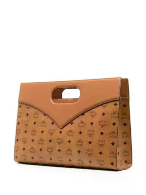 Mcm Diamond Visetos-print Tote Bag - Brown