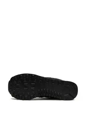 NEW BALANCE 574 Suede Mesh Panelled Lace-up Sneakers - Black