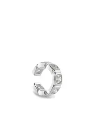 Tom Wood Sterling Cushion Crystal Ear Cuff - Silver